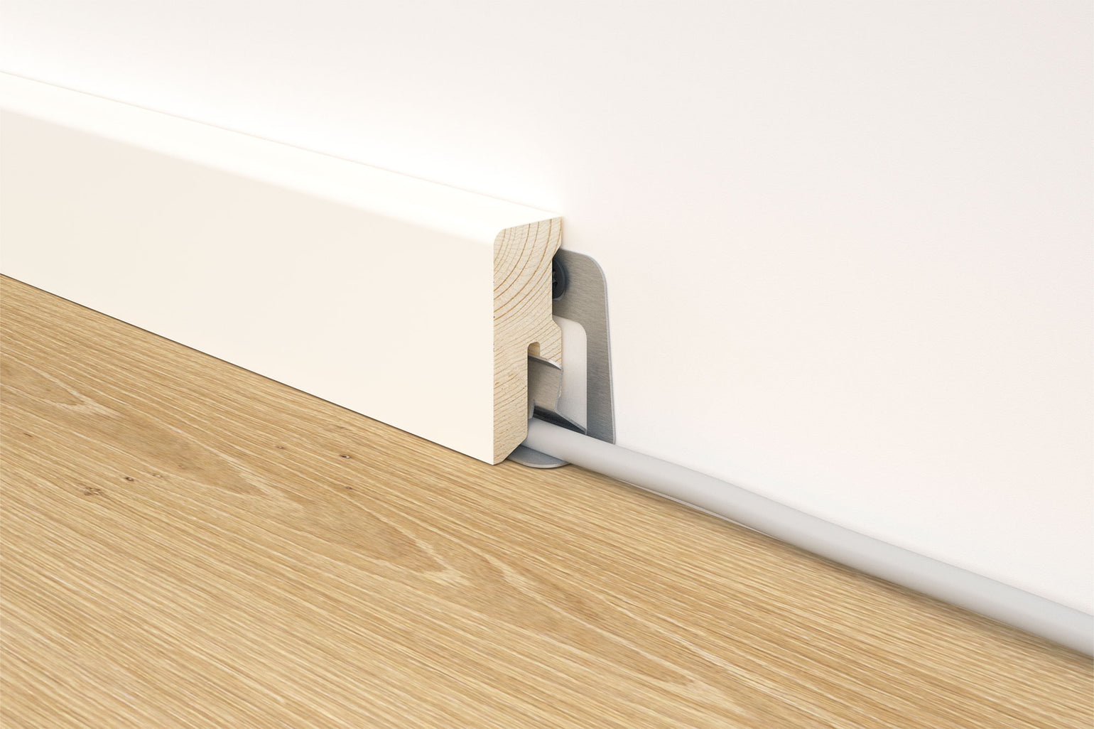 Floor Family Sockelleiste Modern 40, Massivholz Fichte