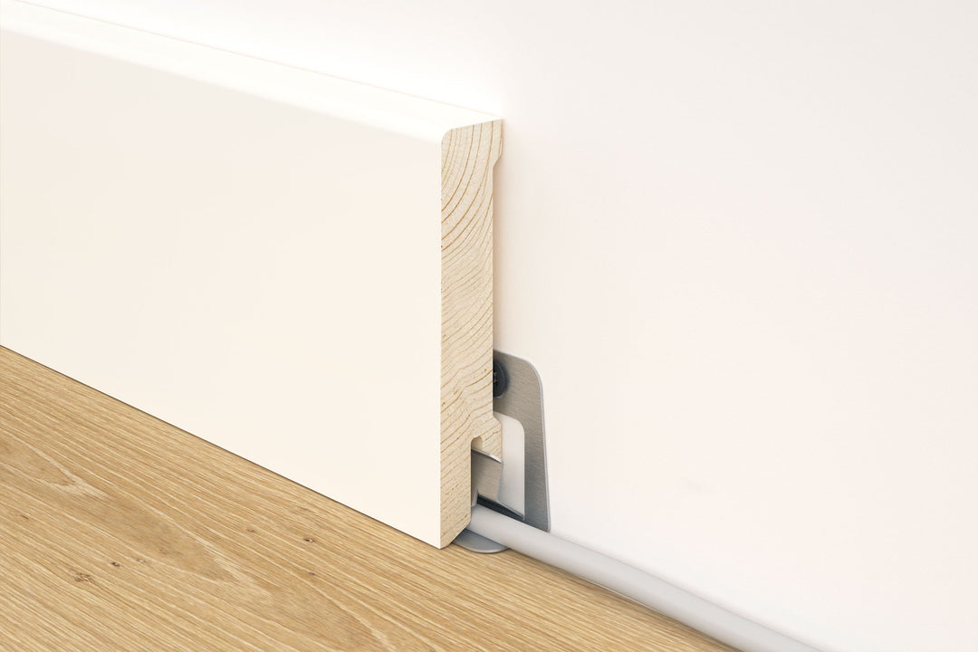 Floor Family Sockelleiste Modern 80, Massivholz Fichte